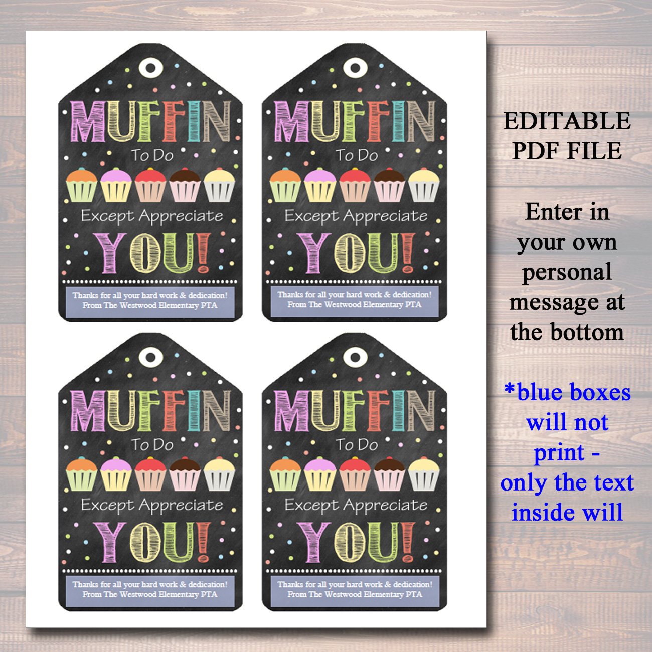 Muffins With Mom Set - School Mom Appreciation Fundraiser Invitation ...