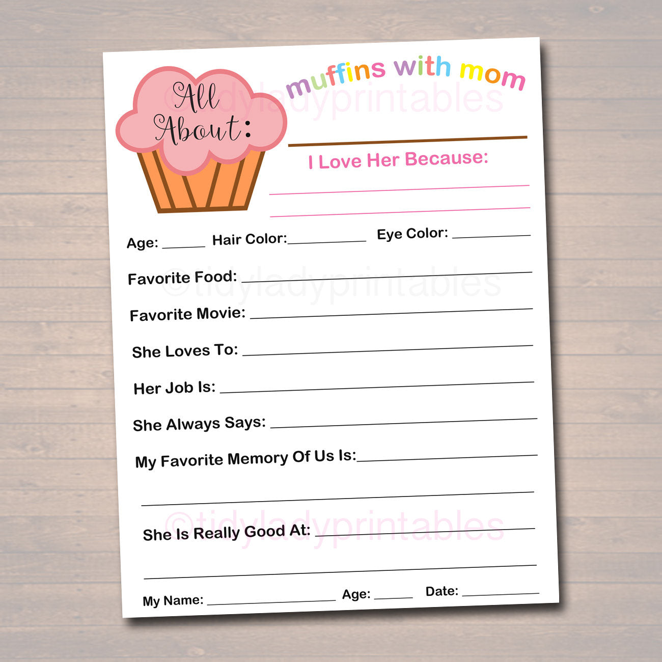 Muffins With Mom Set - School Mom Appreciation Fundraiser Invitation ...