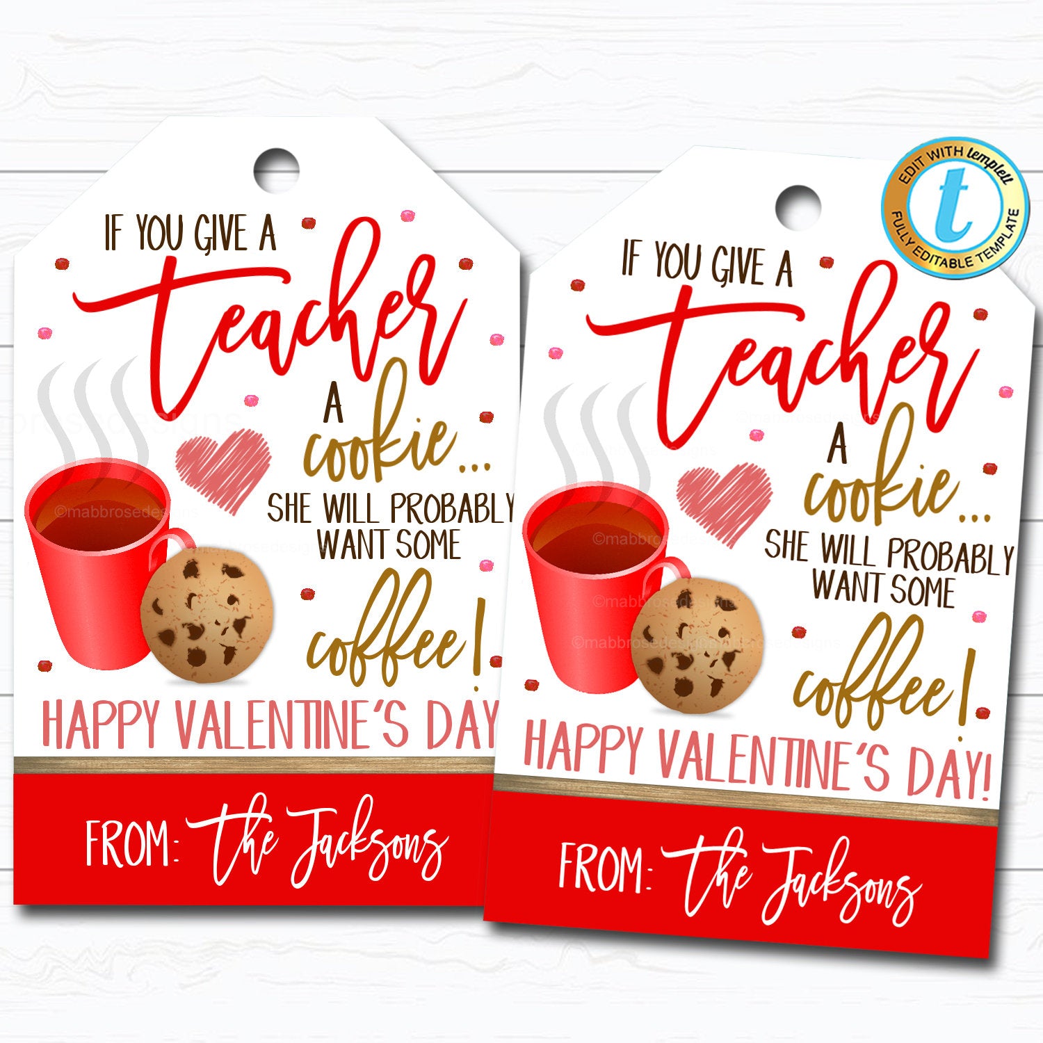 Virtual Teacher Appreciation Week Gift Tag - Templett Shop