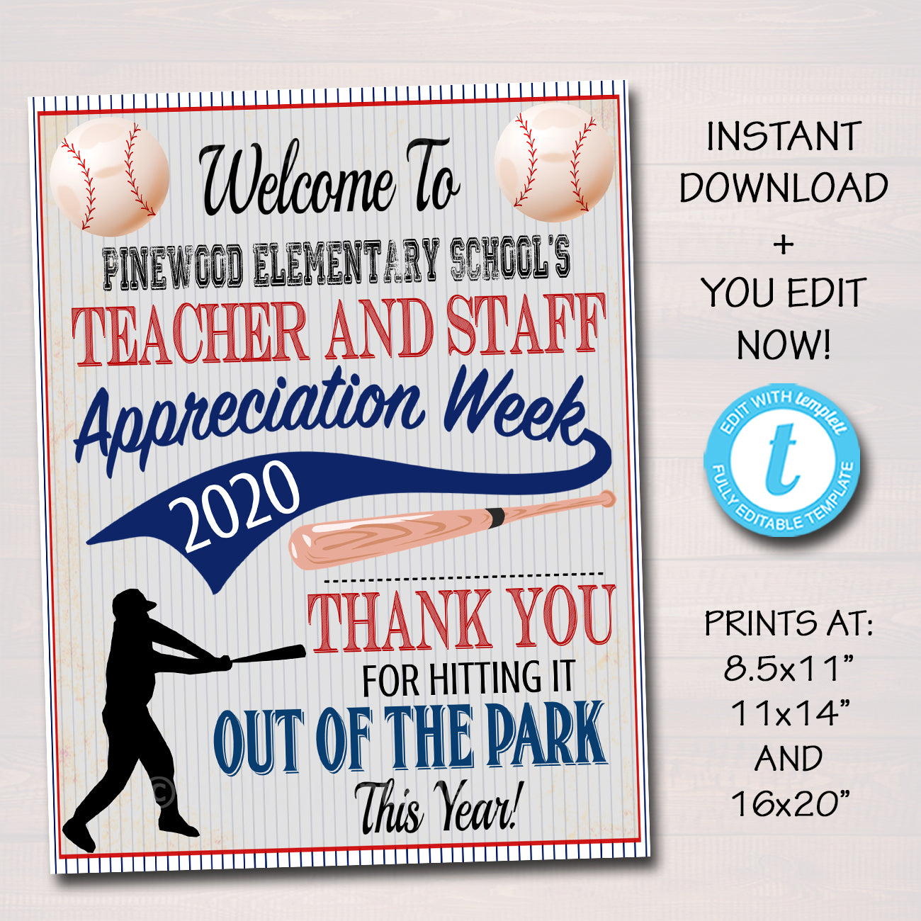 Sports All Star Vip Teacher Appreciation Week Itinerary Poster ...