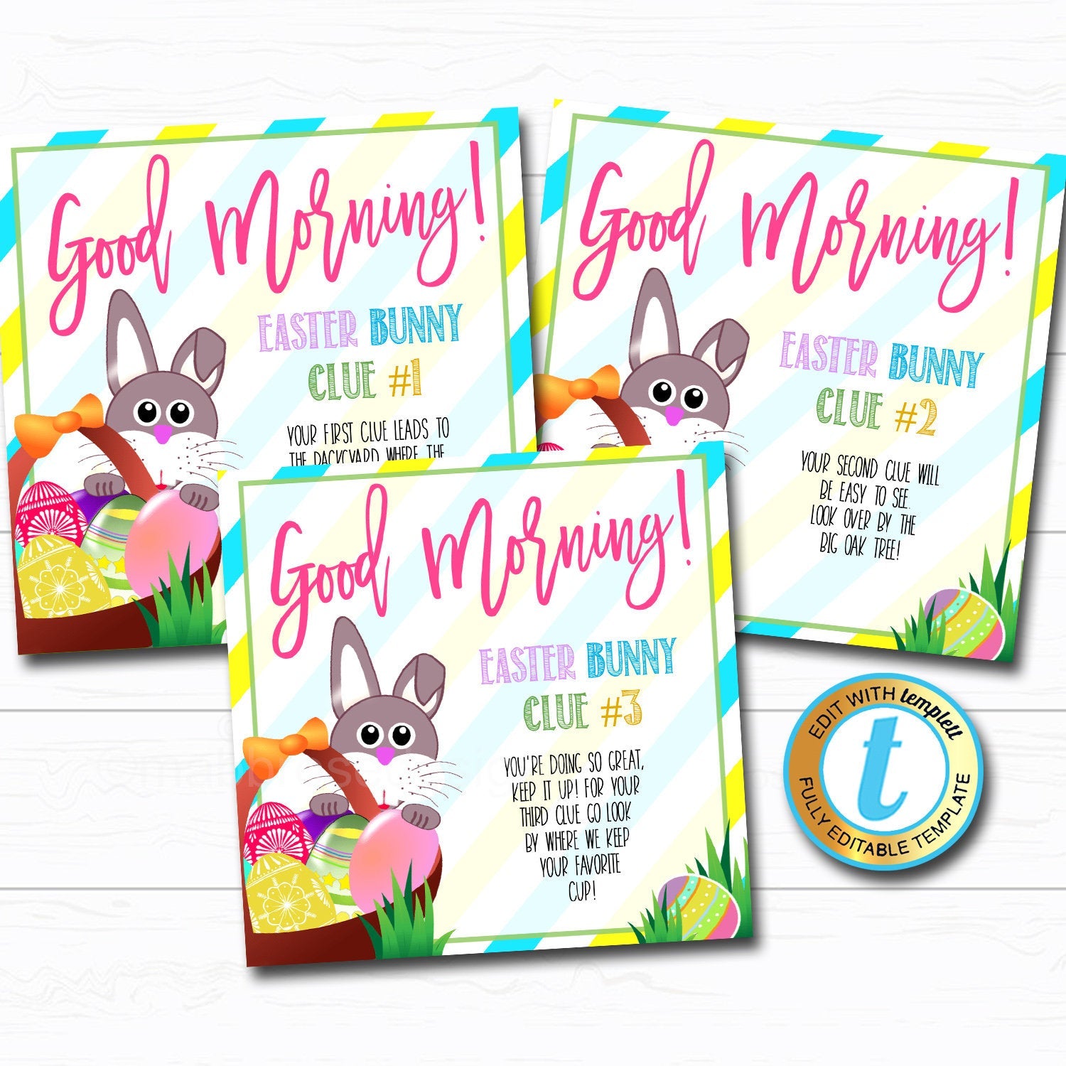 Easter Bunny Scavenger Hunt Game - Kids Easter Morning Activity Basket ...