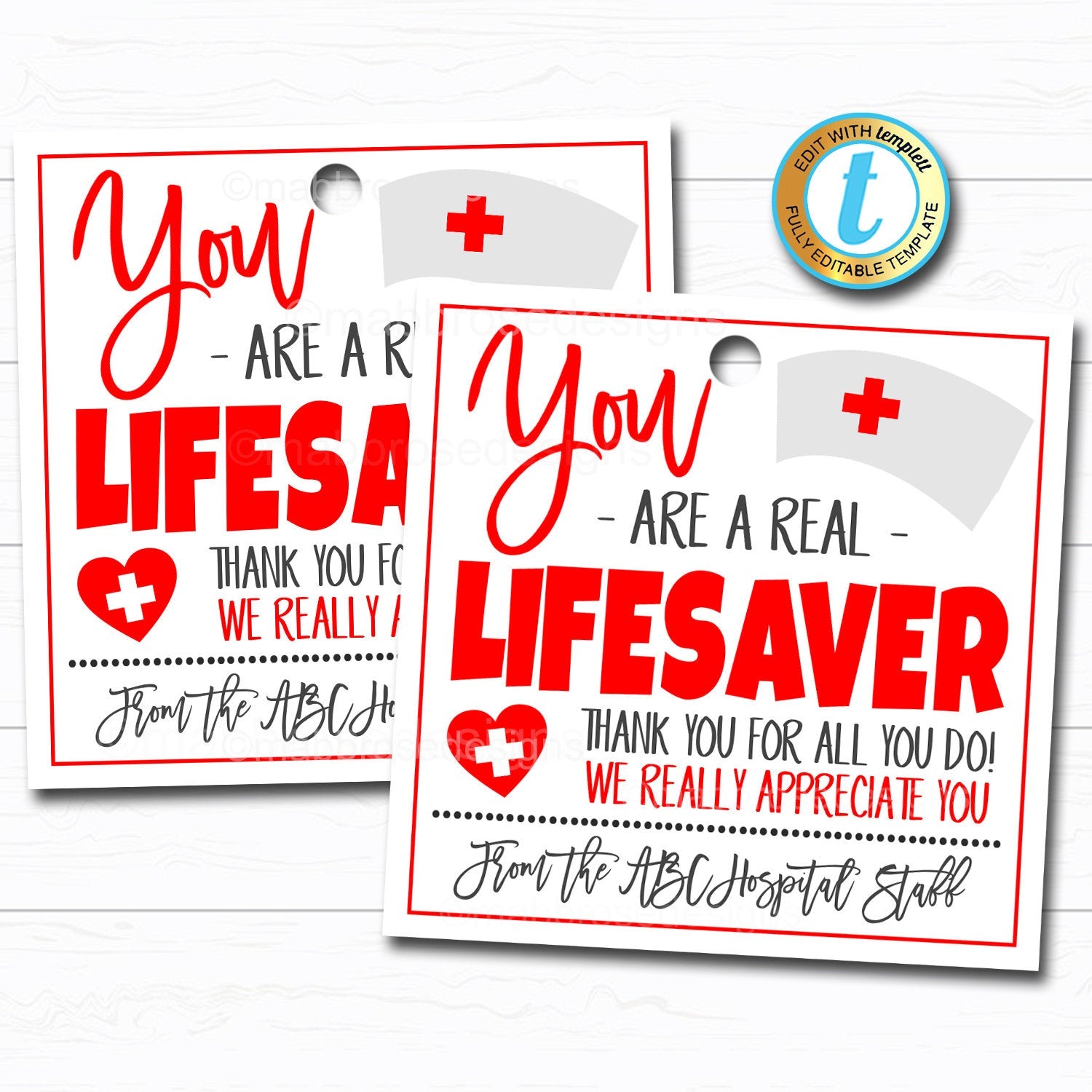 Nurse Appreciation Gift Tag - Medical Hospital Staff Doctor Gift ...