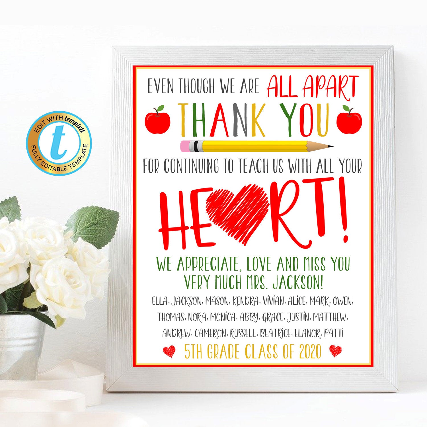 Virtual Teacher Appreciation Week Gift Art - Templett Shop