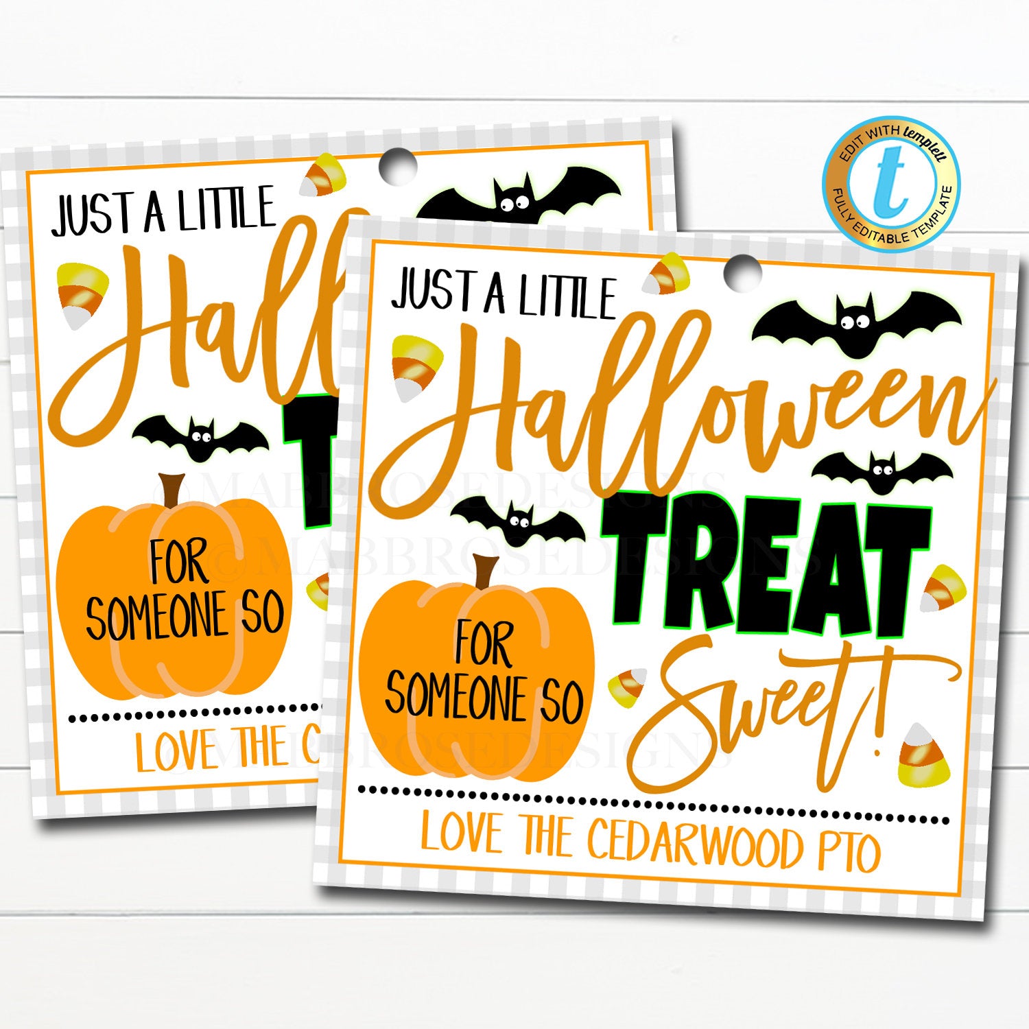 Halloween Gift Tags, Teacher Staff Nurse Appreciation - Templett Shop