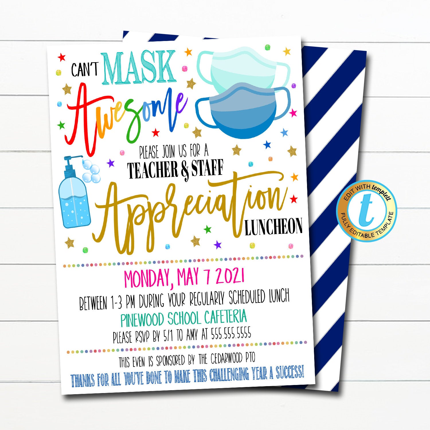 Staff Appreciation Luncheon Flyer Invitation - Templett Shop