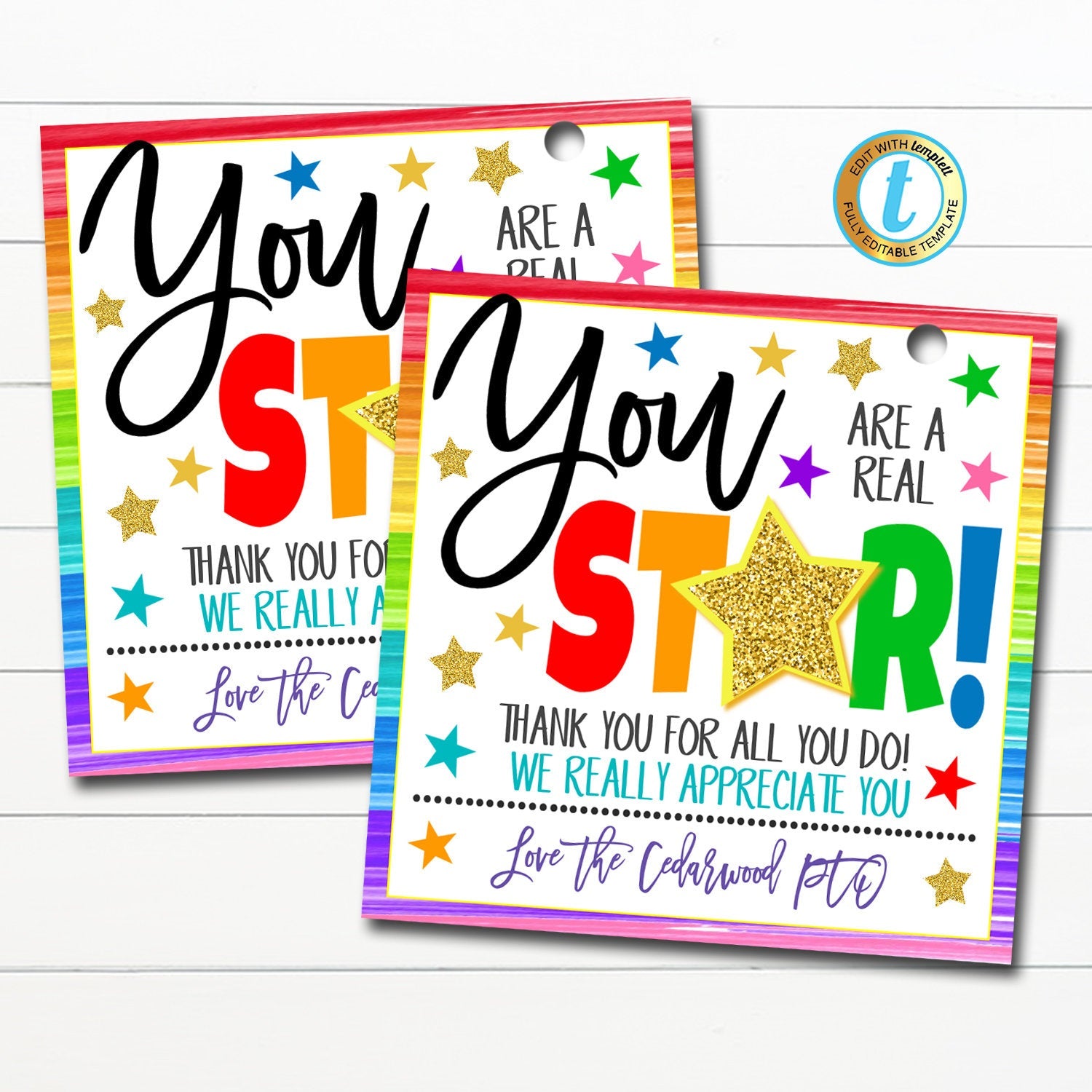 Appreciation Gift Tags - Templett Shop