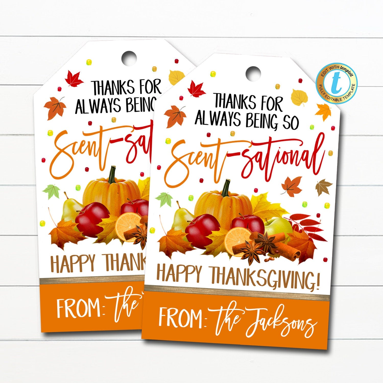 Fall Appreciation Gift Tags - Templett Shop