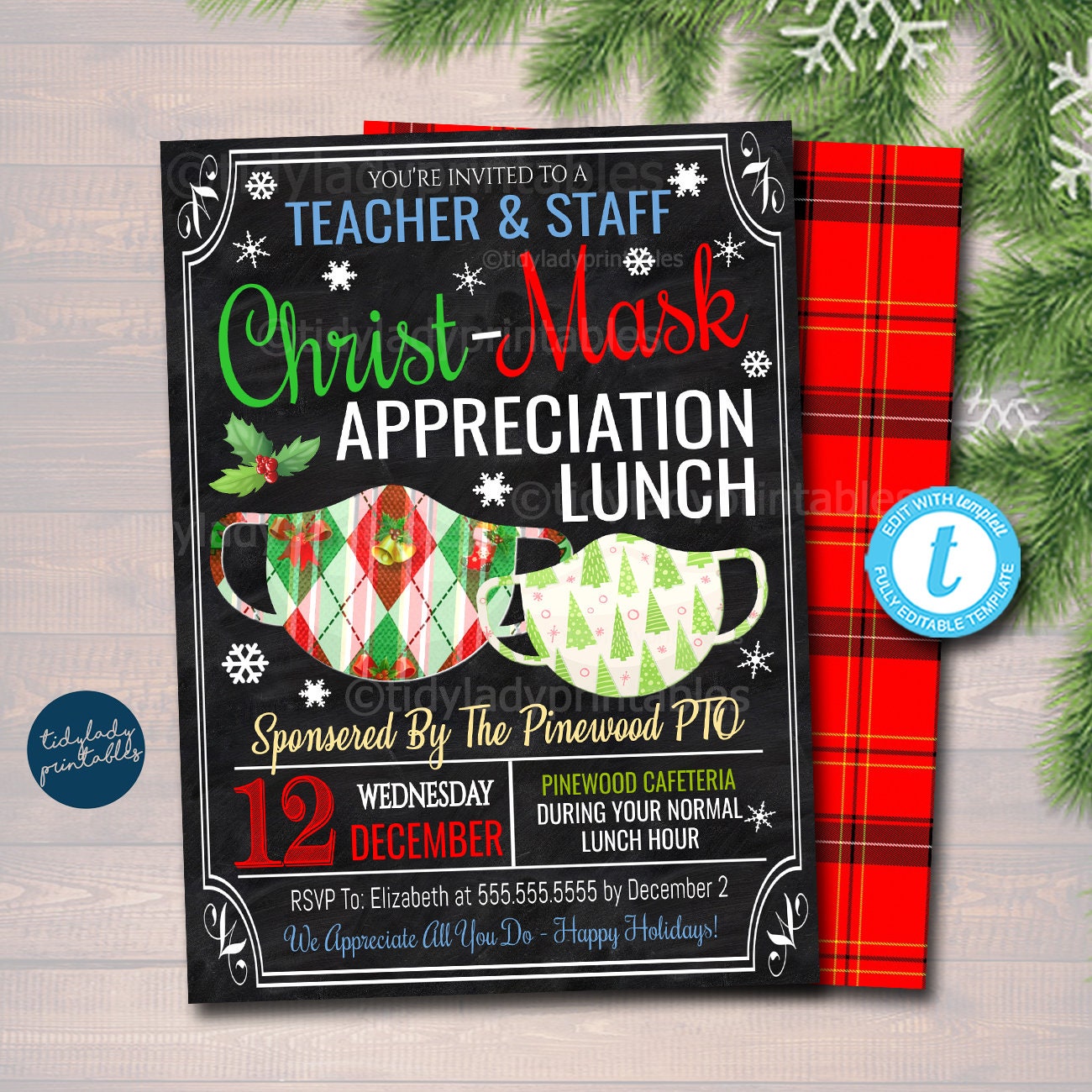 Christmas Staff Appreciation Luncheon Invitation - Templett Shop