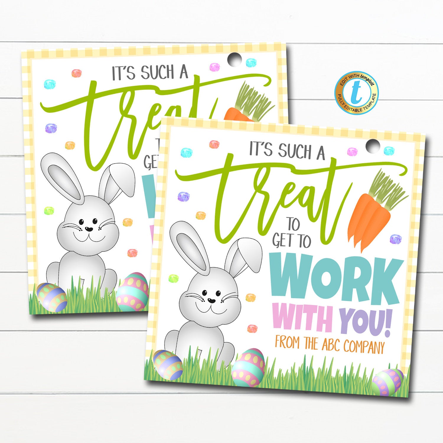 Easter Coworker Gift Tags - Templett Shop