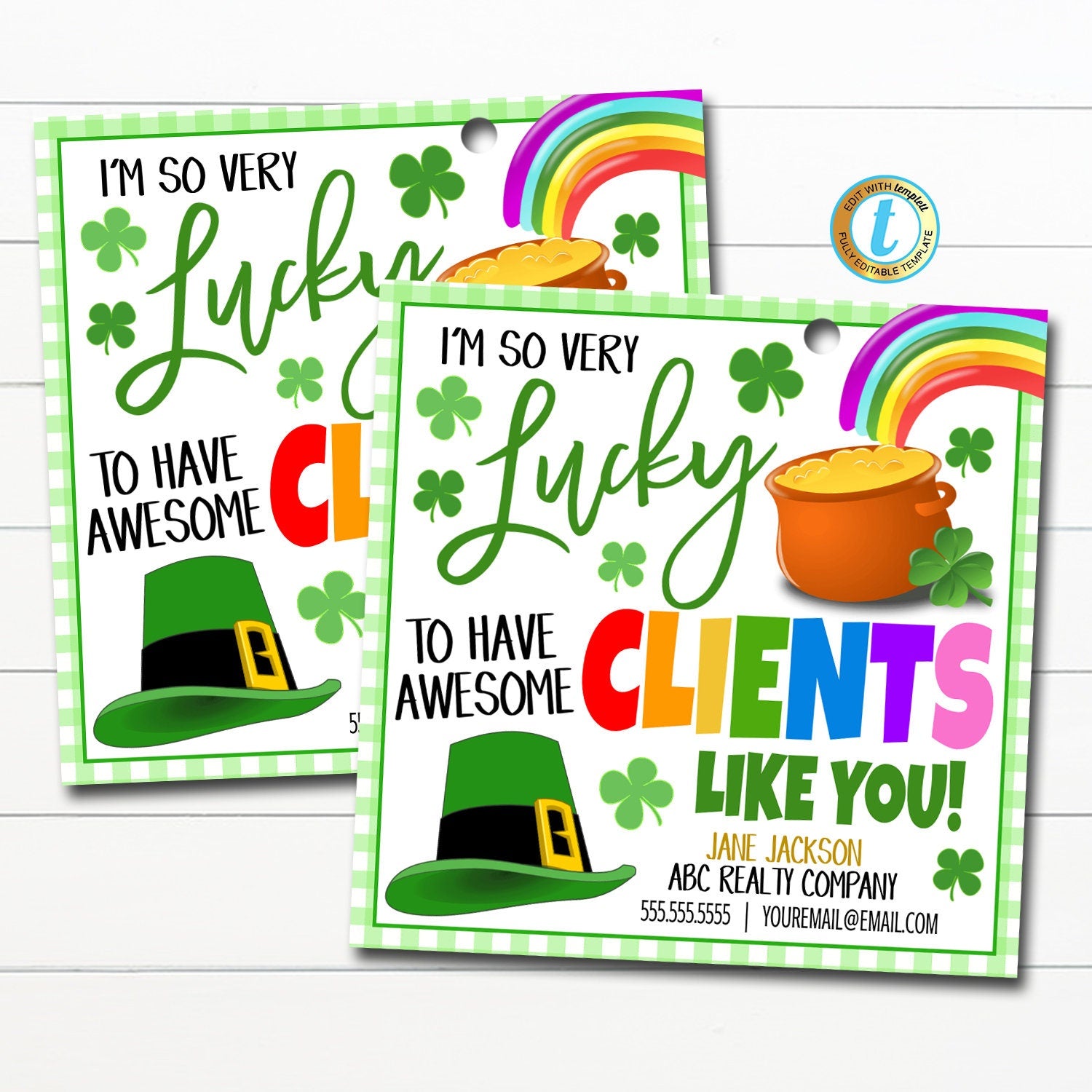 St. Patrick's Day Gift Tags - Templett Shop
