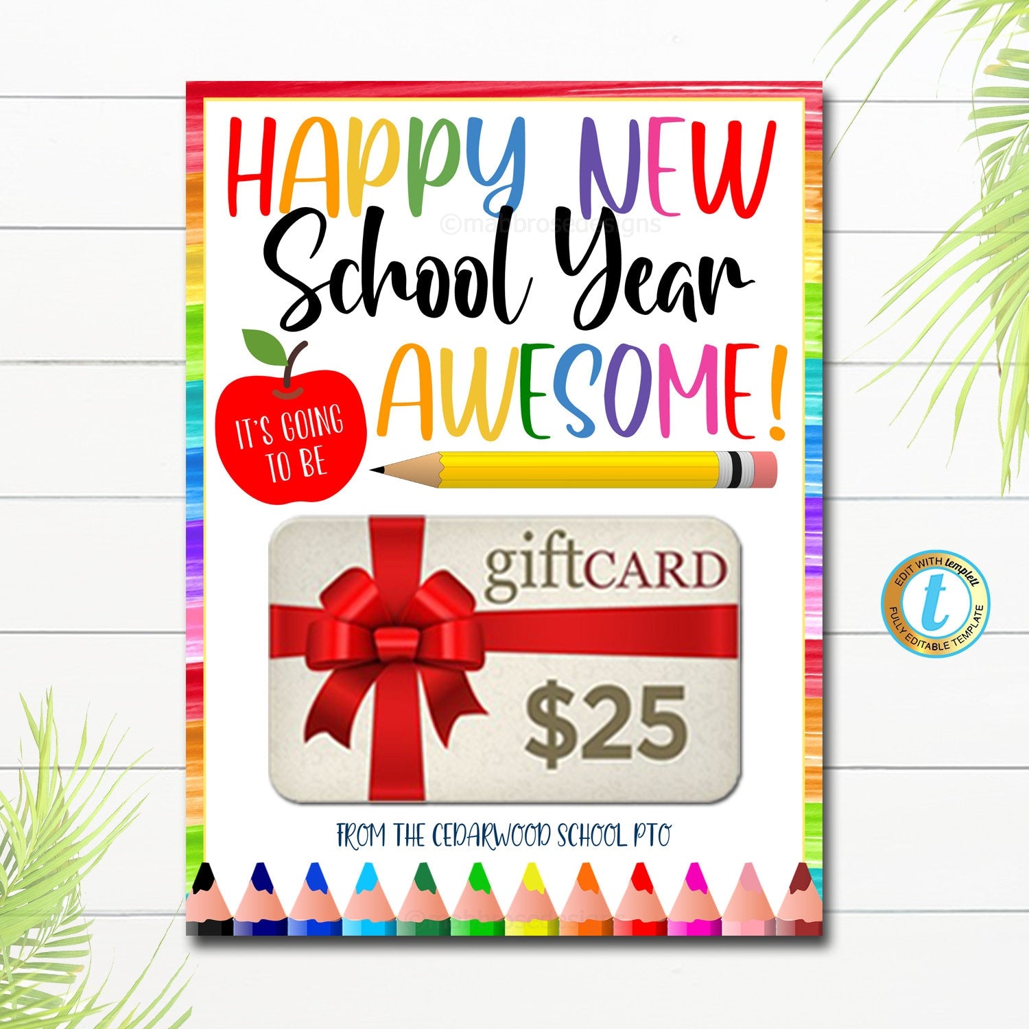 Back to School Gift Card Holder, Staff Teacher Appreciation Gift ...