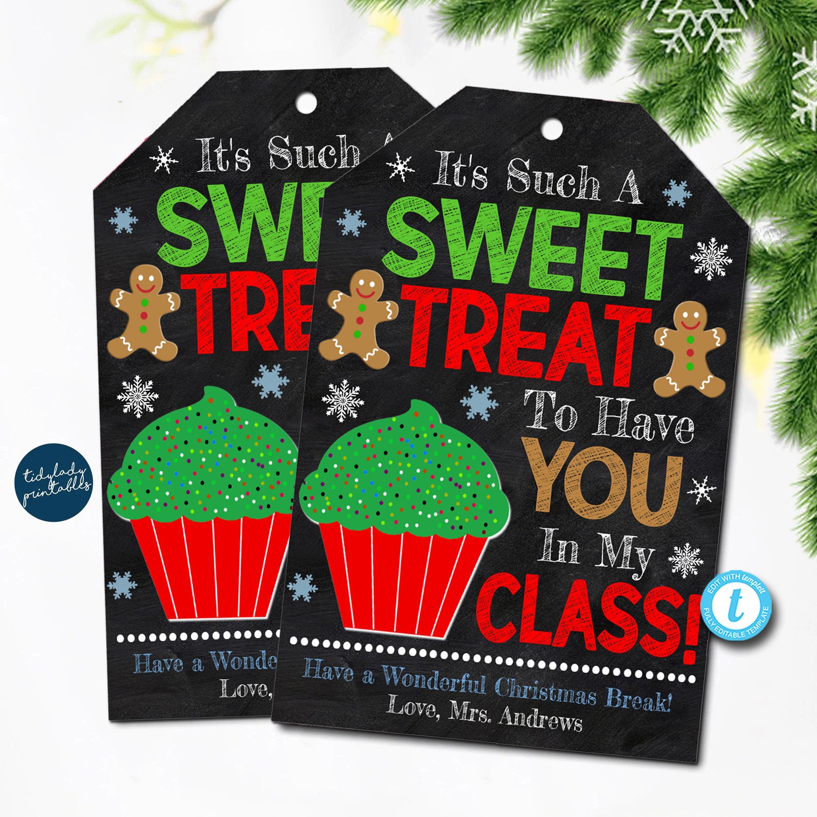 Christmas Student Gift Tags | It's a Sweet Treat to Have you in my ...
