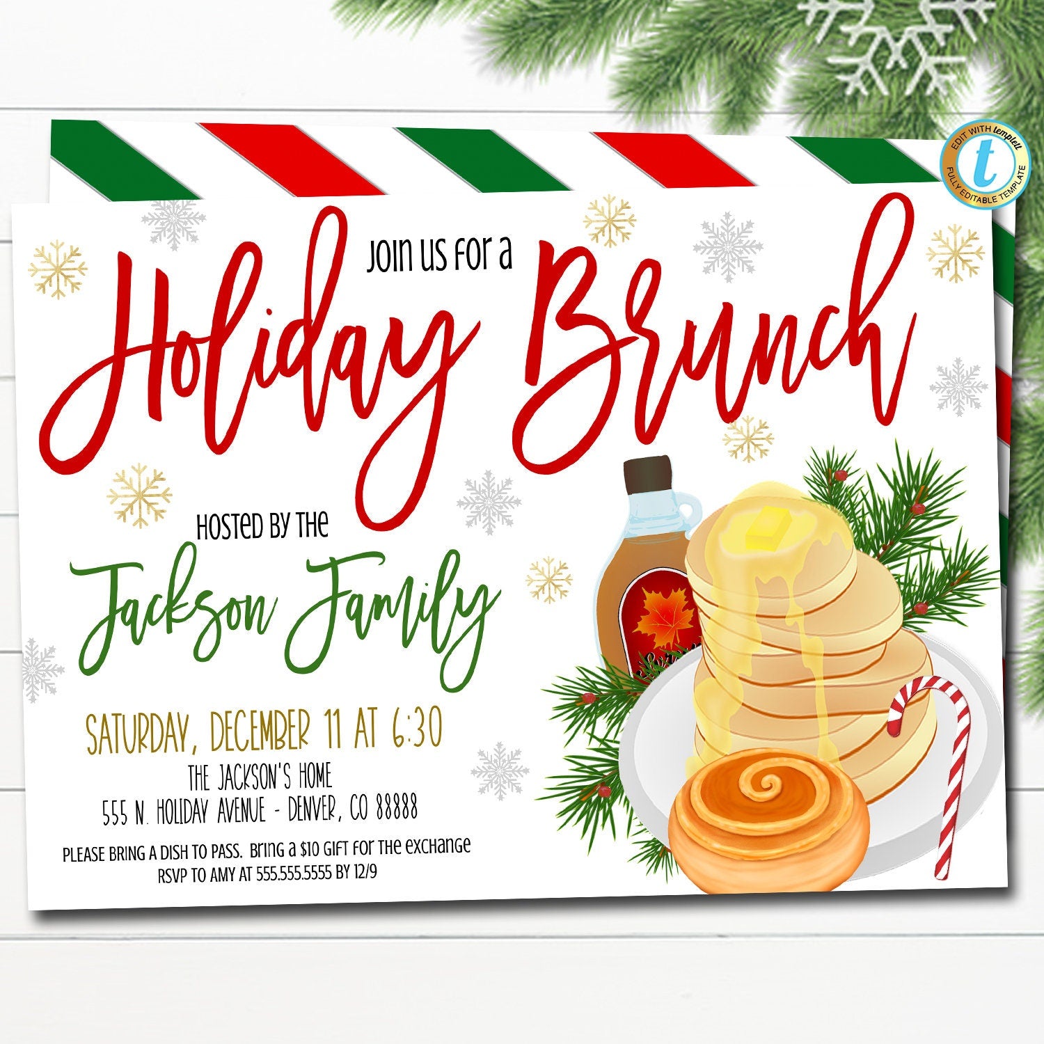 Holiday Brunch Invitation - Templett Shop
