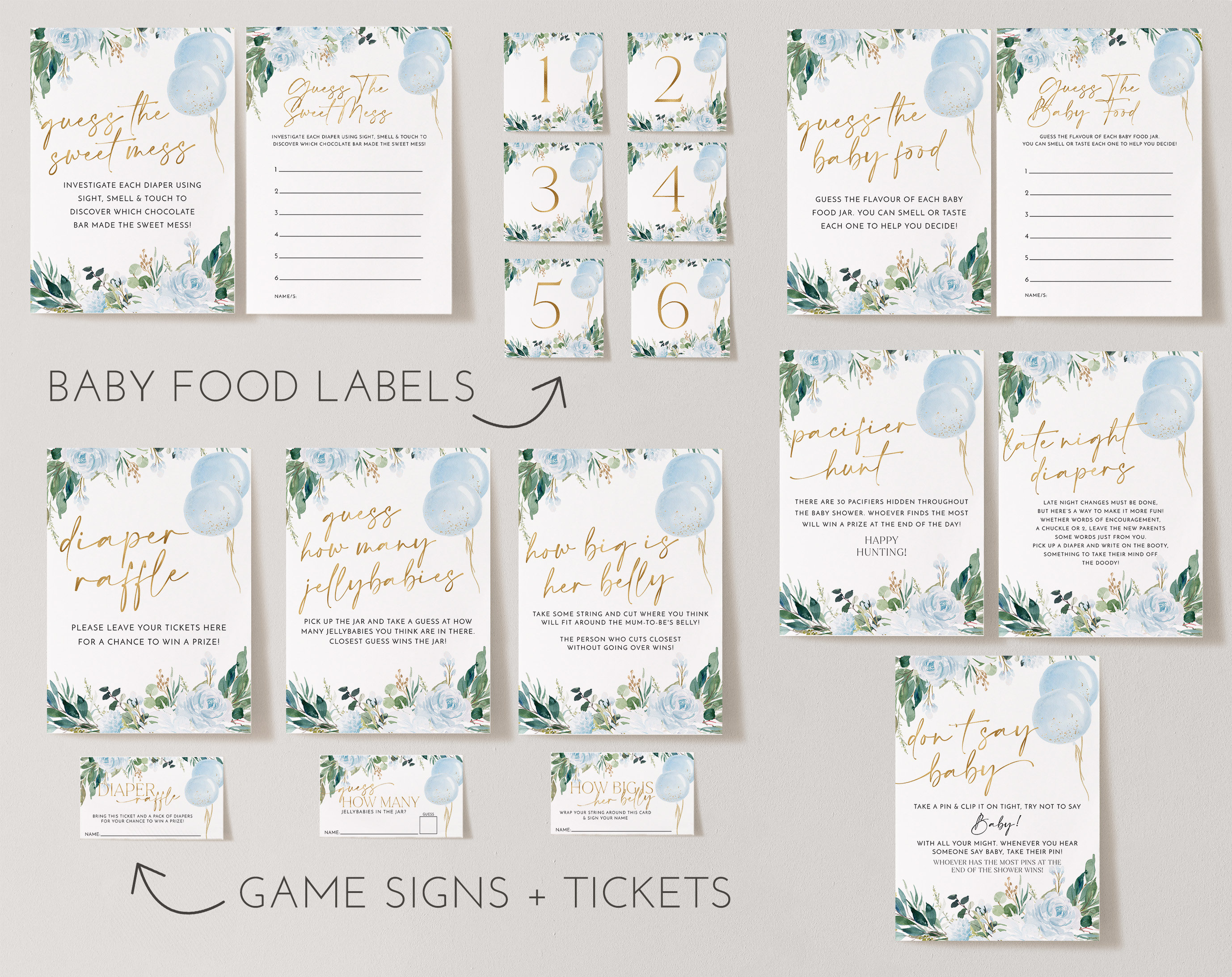 Baby Shower Games Boy, Baby Shower Editable Games, Printable Games ...