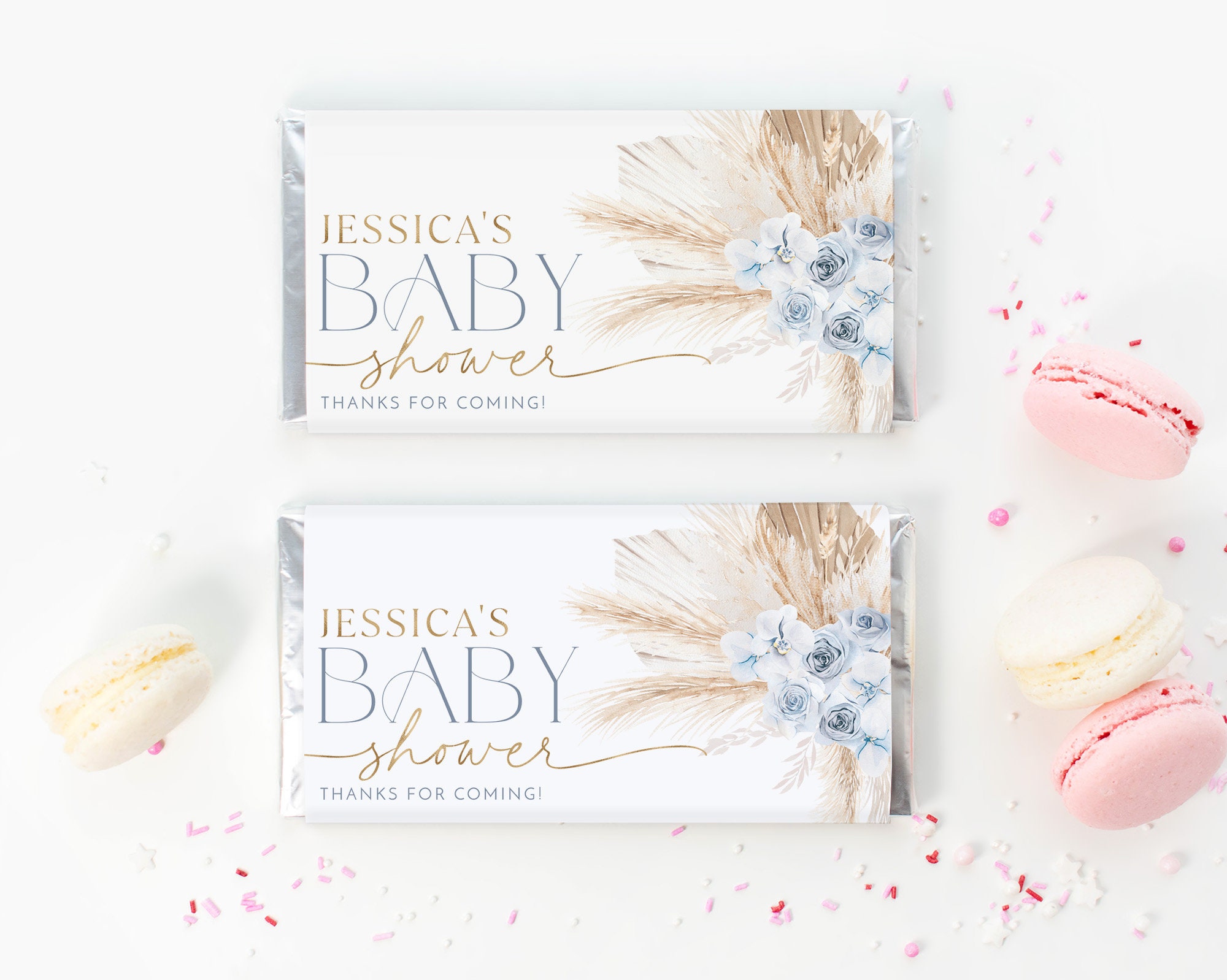 Boho Chocolate Wrapper Printable, Candy Bar Wrapper Template, Chocolate ...