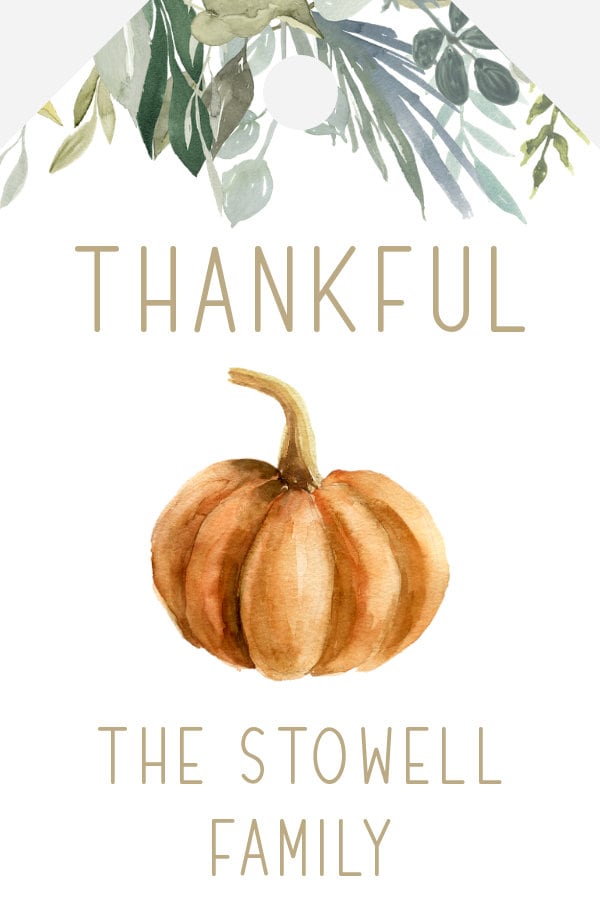Grateful, Thankful, Blessed Gift Tag Template Set for Fall, Printable ...