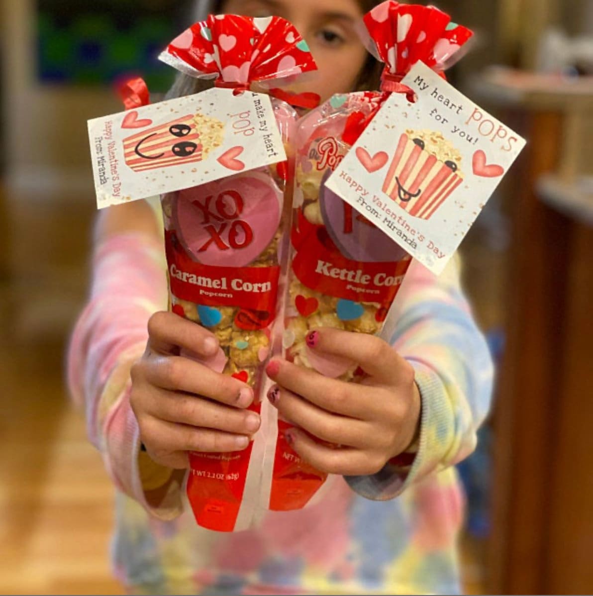 Popcorn Valentines Day Card Template, Printable Popcorn Valentines ...