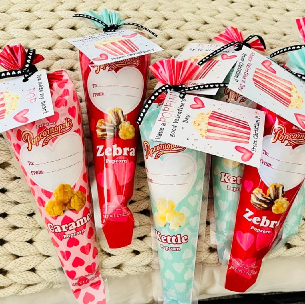 Popcorn Valentines Day Card Template, Printable Popcorn Valentines ...