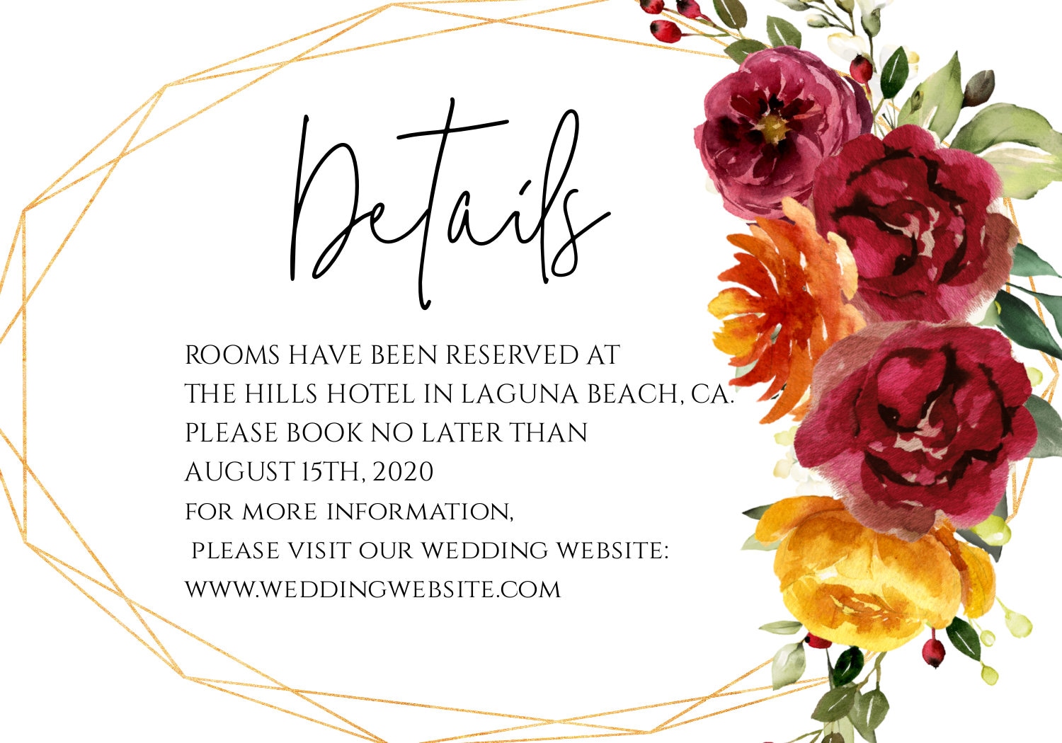 Fall Wedding Invitation Template Set Printable Invitation Suite ...