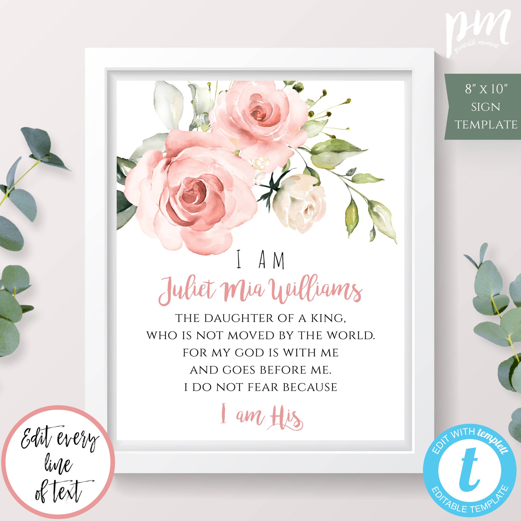I Am a Daughter of the King Print I Am a Child of God Daughter of God I ...