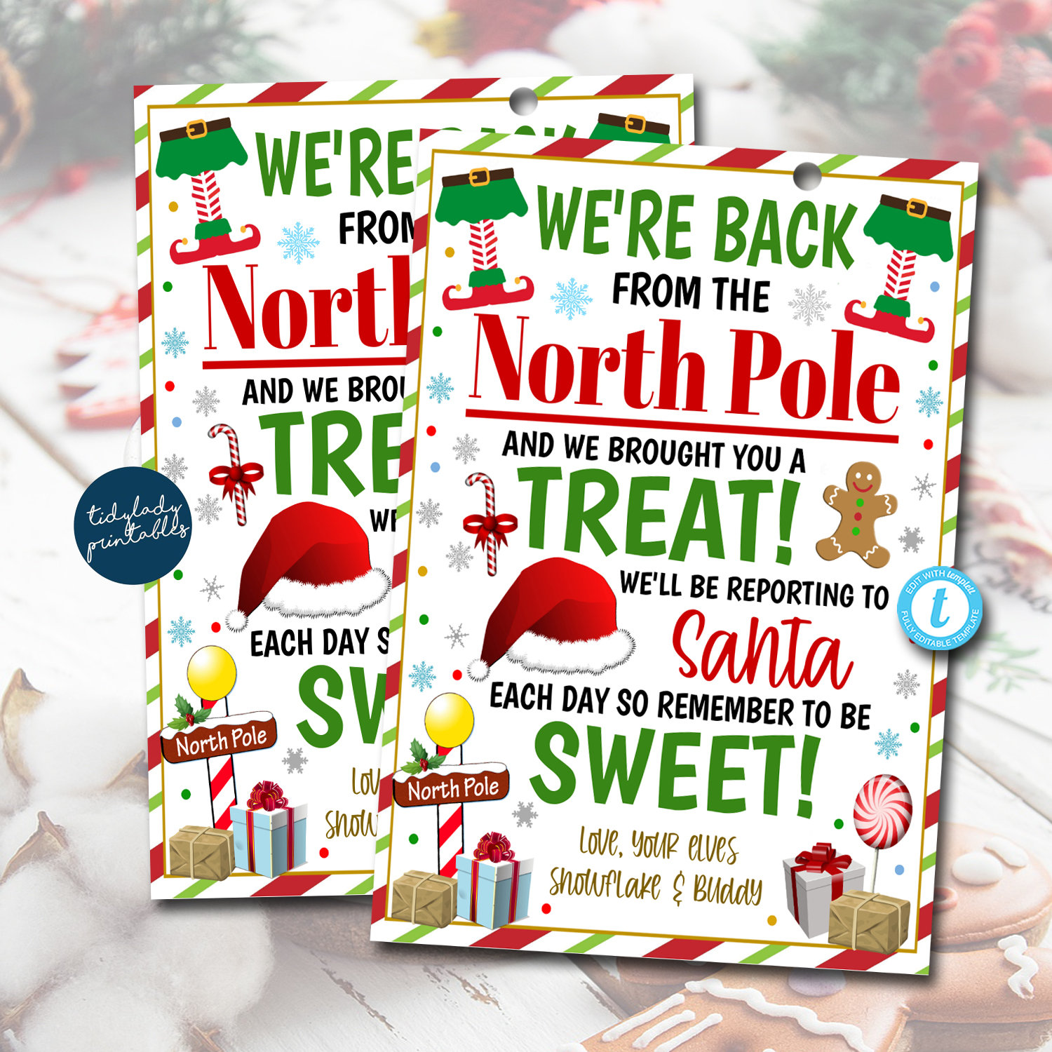Christmas Elves Set | Hello Goodbye Letters From Elf - Templett Shop