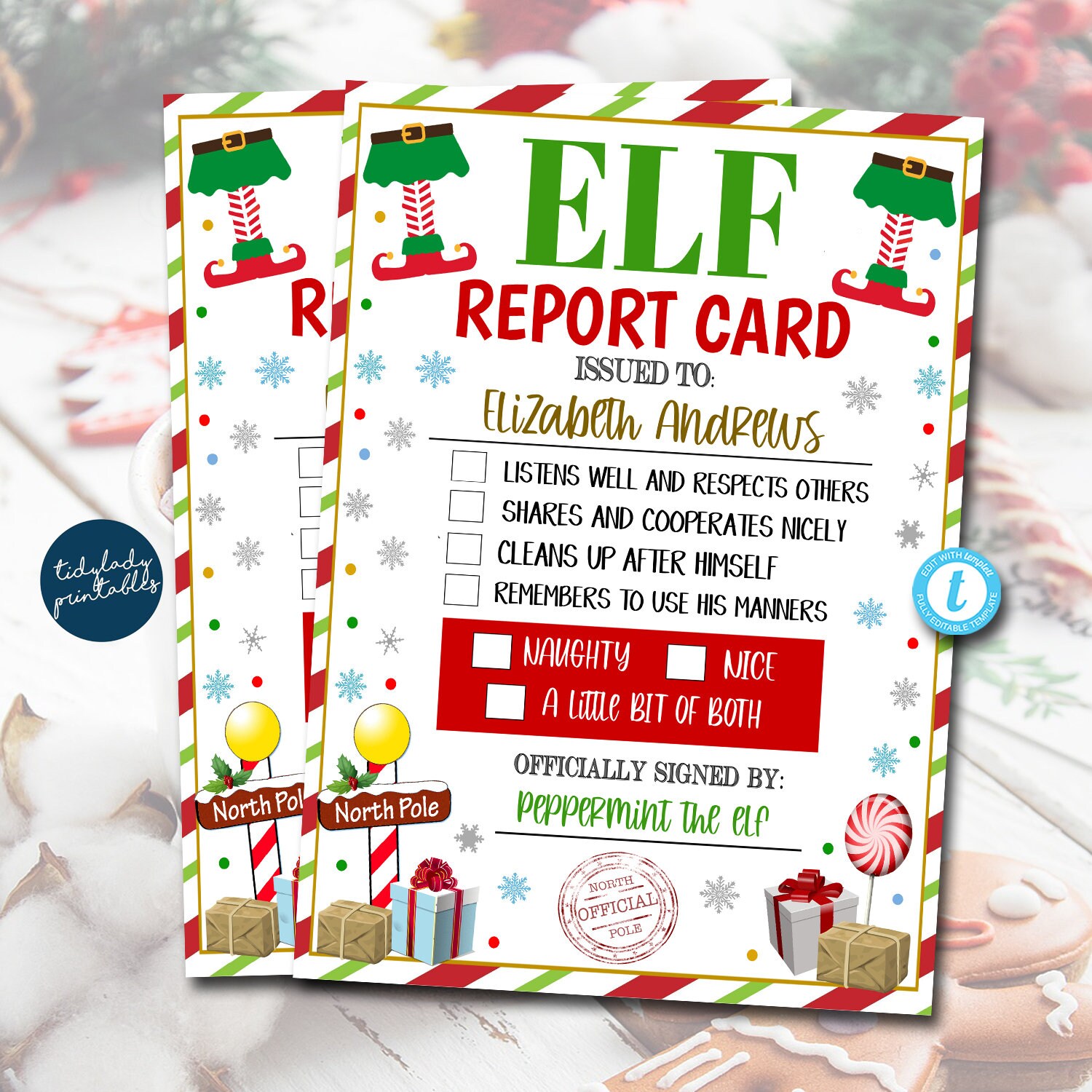 Christmas Elves Set | Hello Goodbye Letters From Elf - Templett Shop