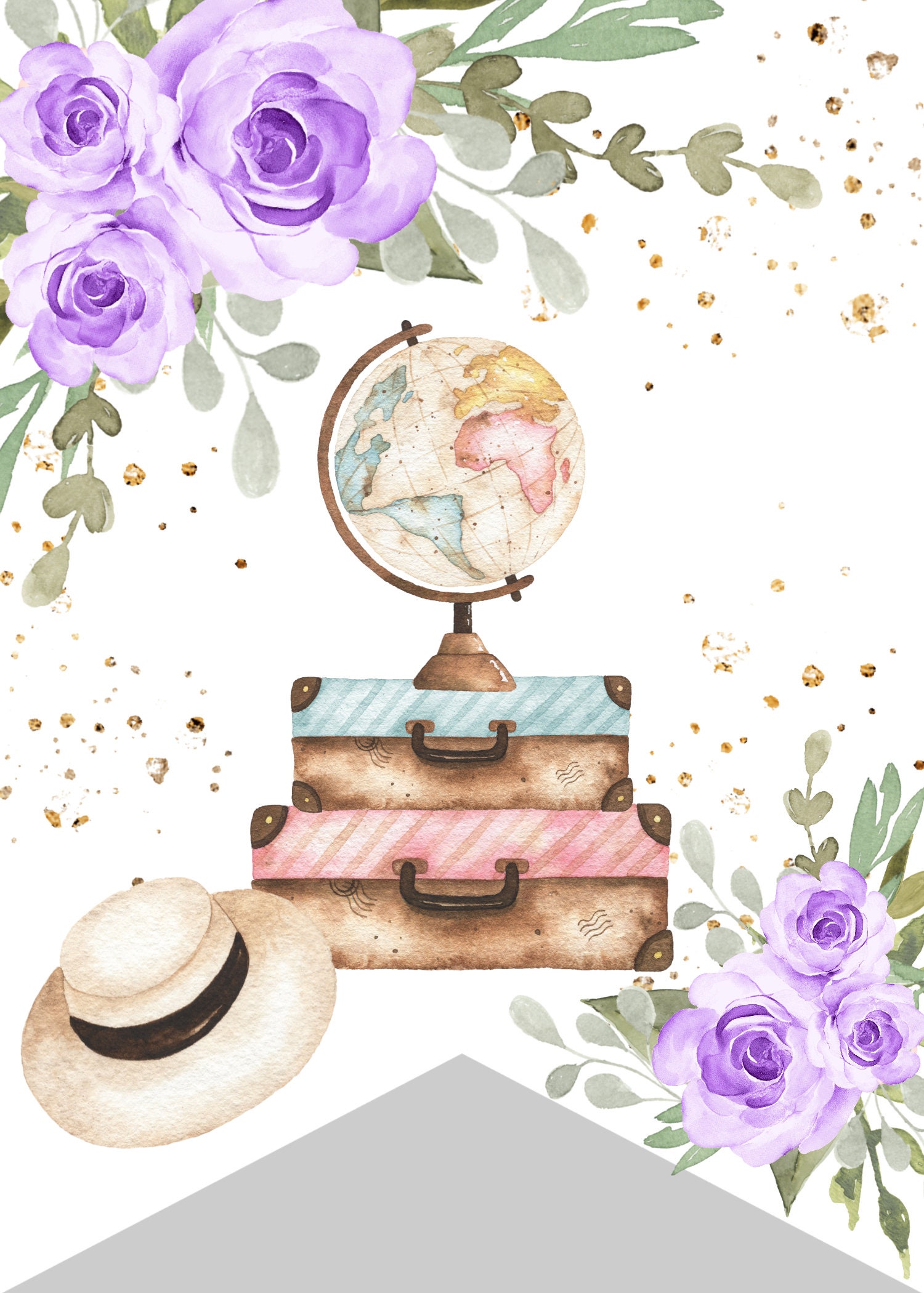 Traveling From Miss to Mrs Banner Template, Bunting Flag Banner for ...