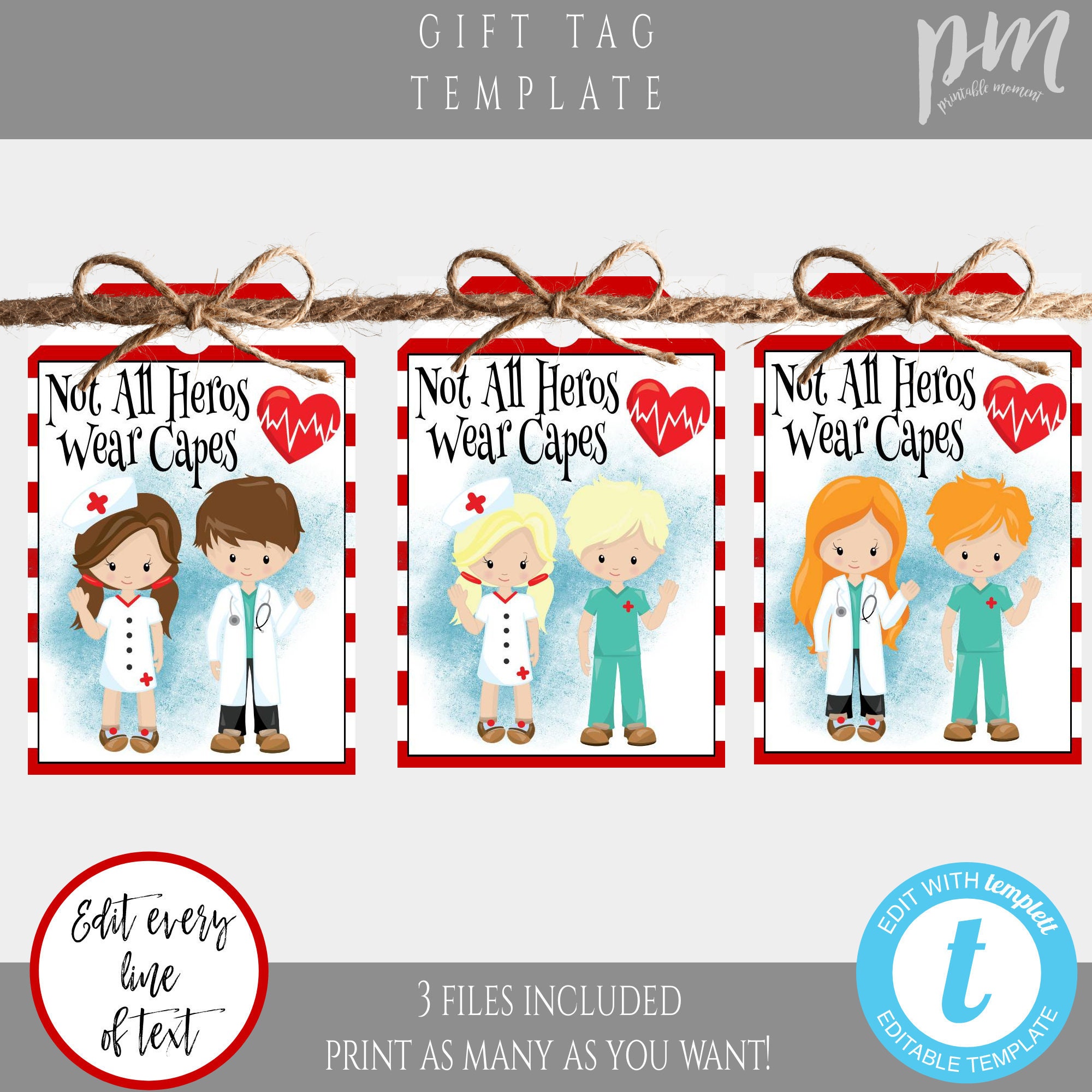 Frontline Worker Well Wishes Gift Tag, Thinking of You Medical Hospital ...