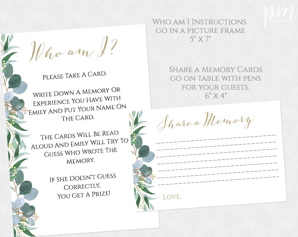 Greenery Bridal Shower Game Template BUNDLE, Printable Games, DIY ...