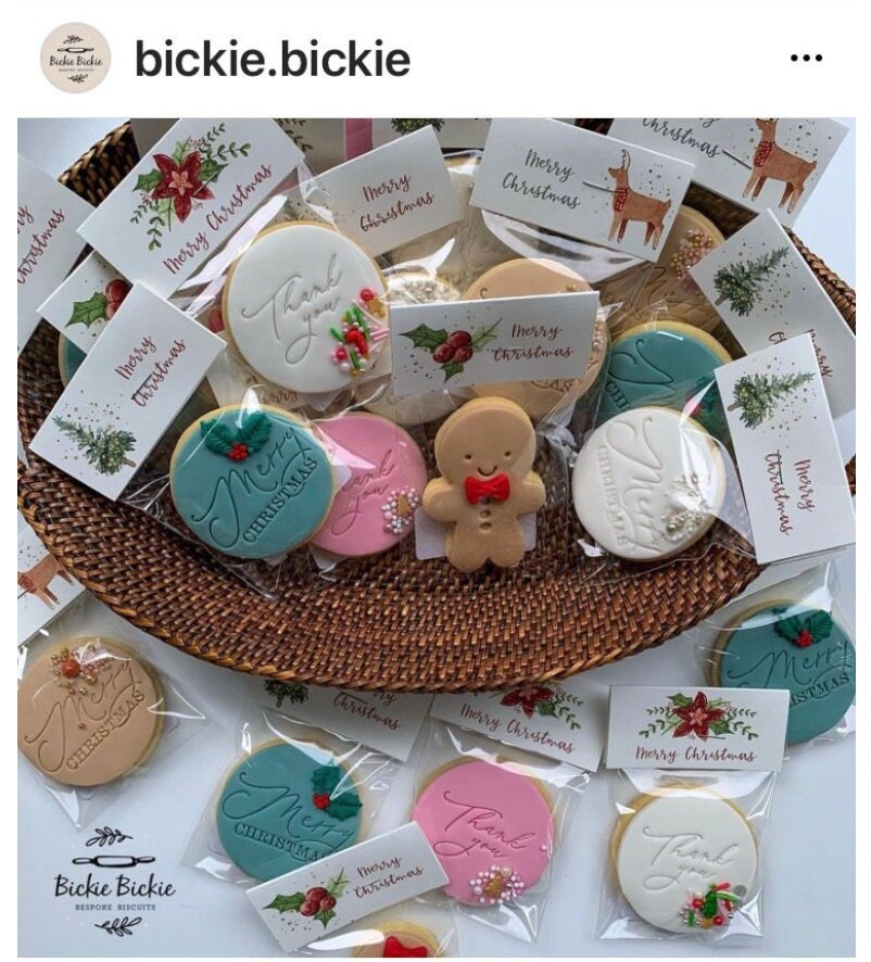 Merry Christmas Treat Topper Template, Editable Christmas Favor Tag ...