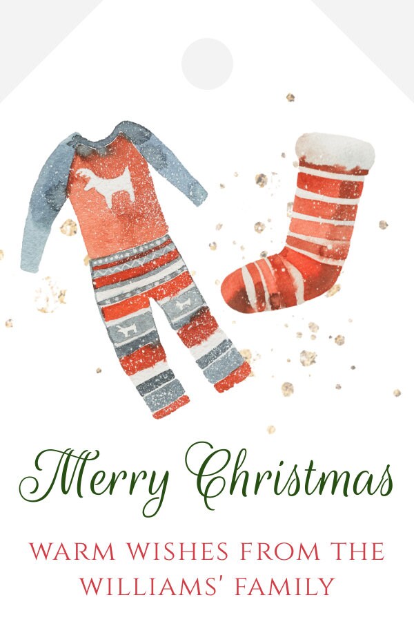 Warm Wishes Gift Tag Template Set of 3, Christmas Gift Tag, Holiday ...