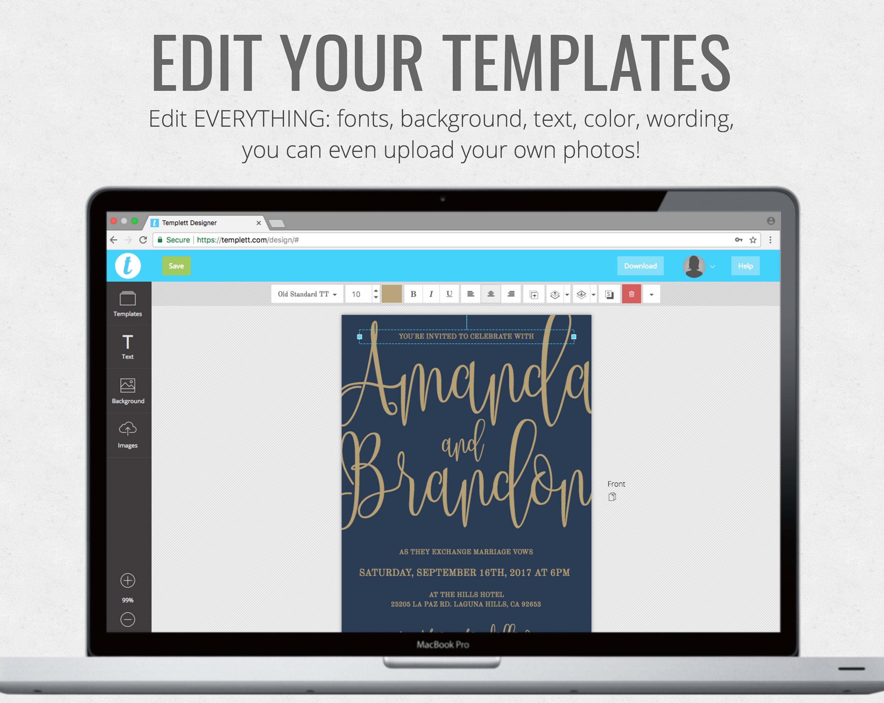 Pink Floral Tea Party Insert Card Template for Birthday, Blush Pink ...