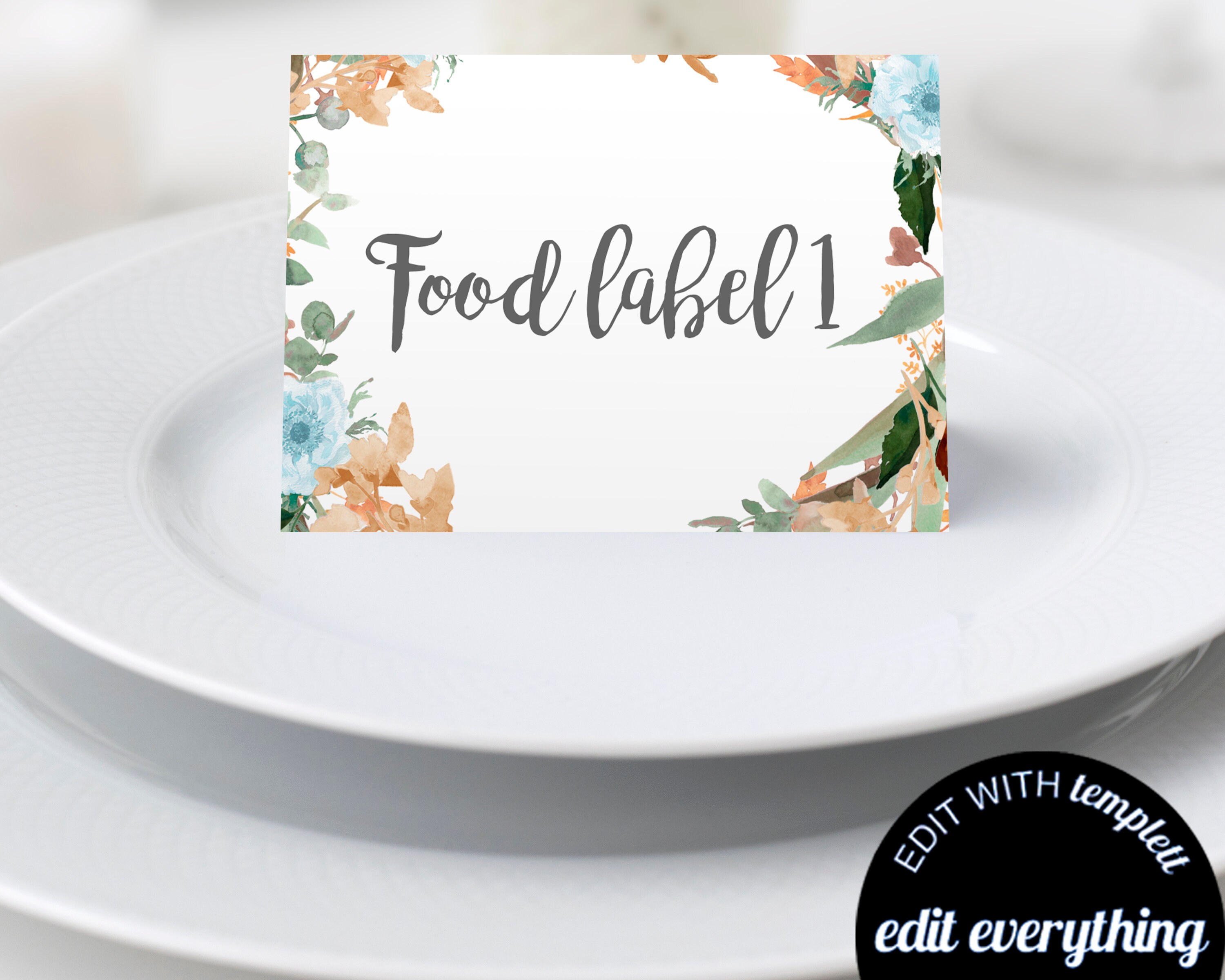 Fall Food Labels Fall Editable Food Table Tents Fall Food Tent Cards ...