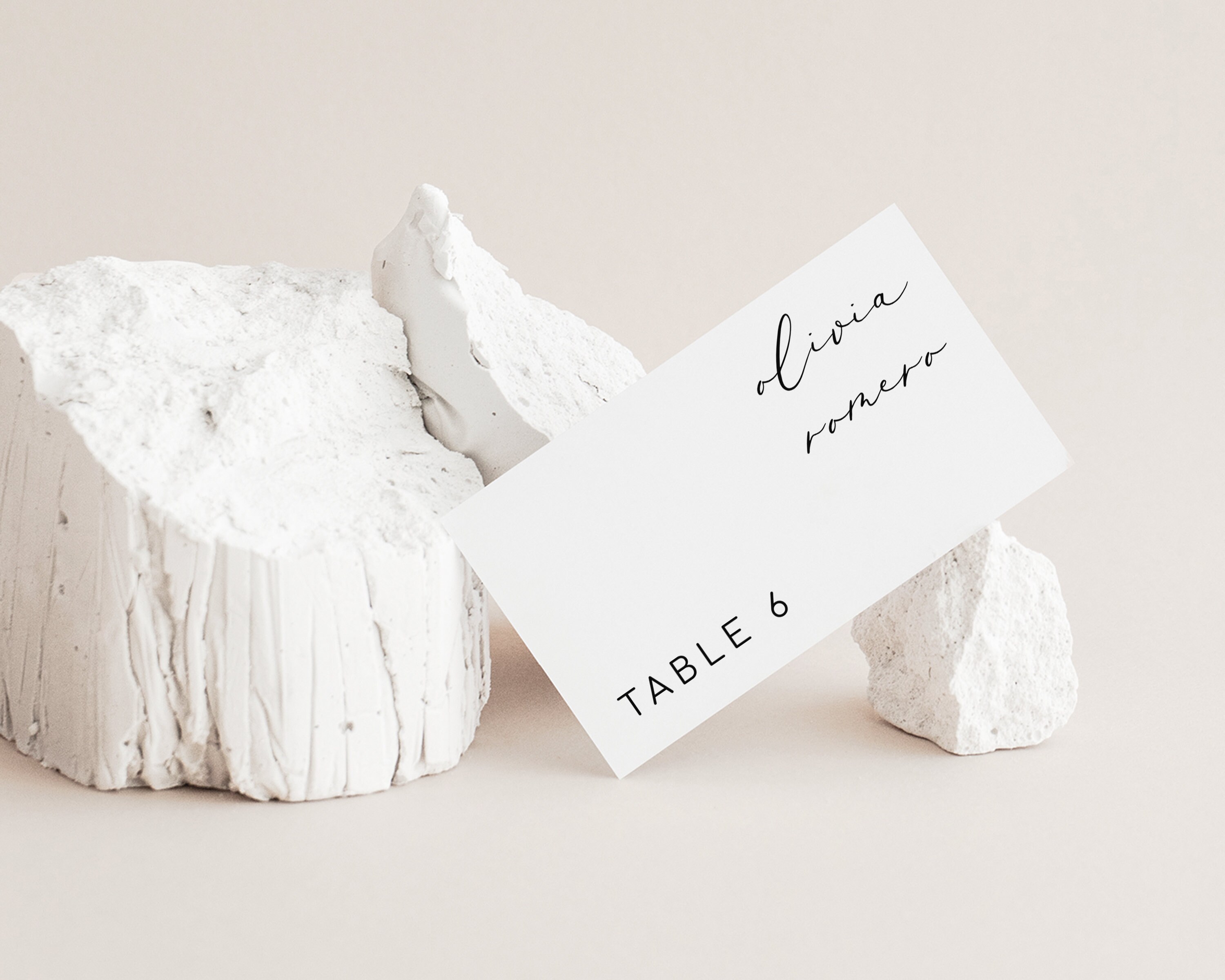 Modern Minimalist Place Cards Template Printable Place Card Template ...