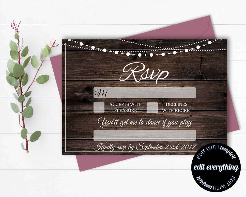 Wedding Song Request RSVP Cards - Song Request Cards - Printable Song ...