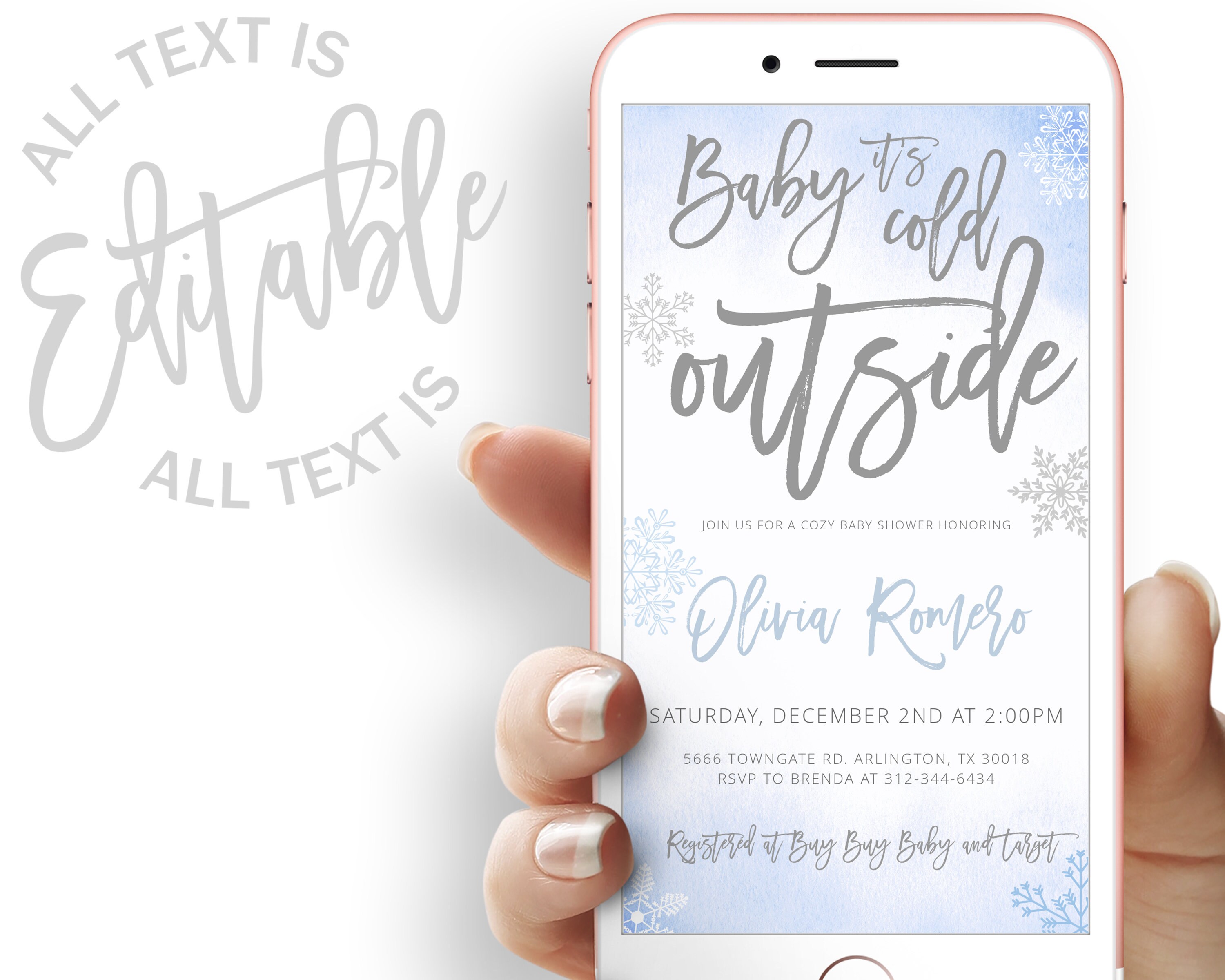 Baby Its Cold Outside Baby Shower Evite Baby Its Cold Outside Baby ...