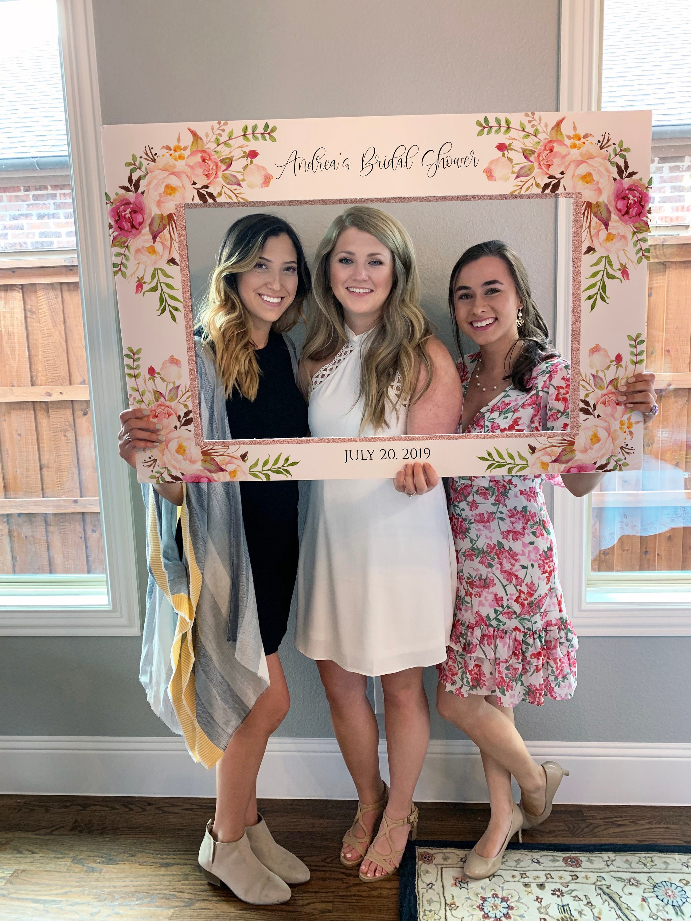 Photo Prop Frame Printable, Shower Photo Prop Frame Template Horizontal ...