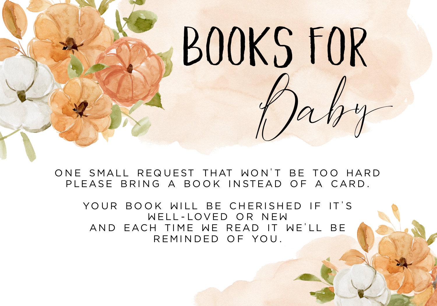 Little Pumpkin Baby Shower Invitation, Pumpkin Shower Template, INSTANT ...