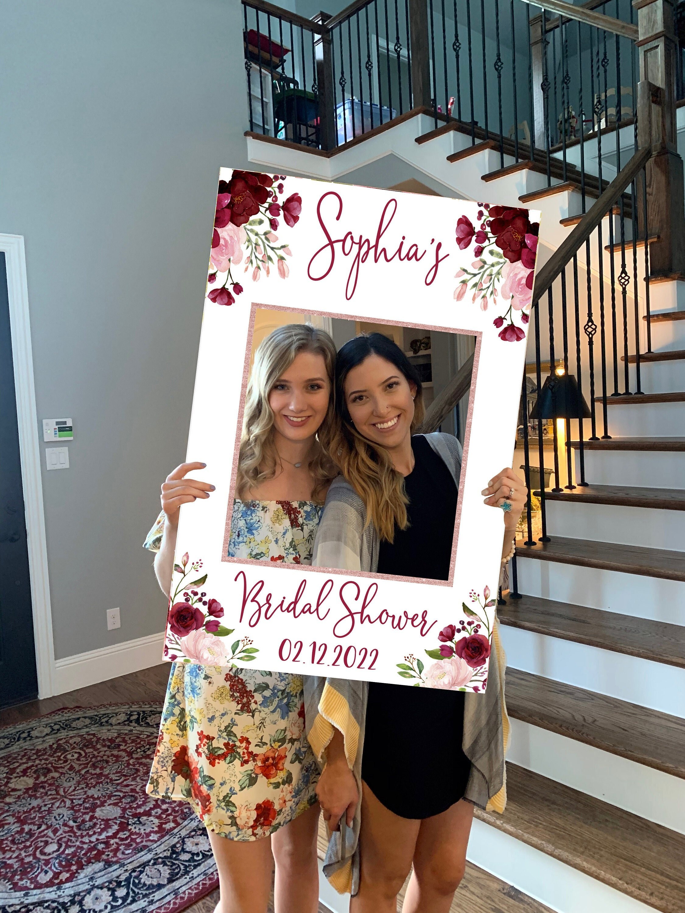 Photo Prop Frame Printable, Bridal Shower Photo Prop Frame Template ...