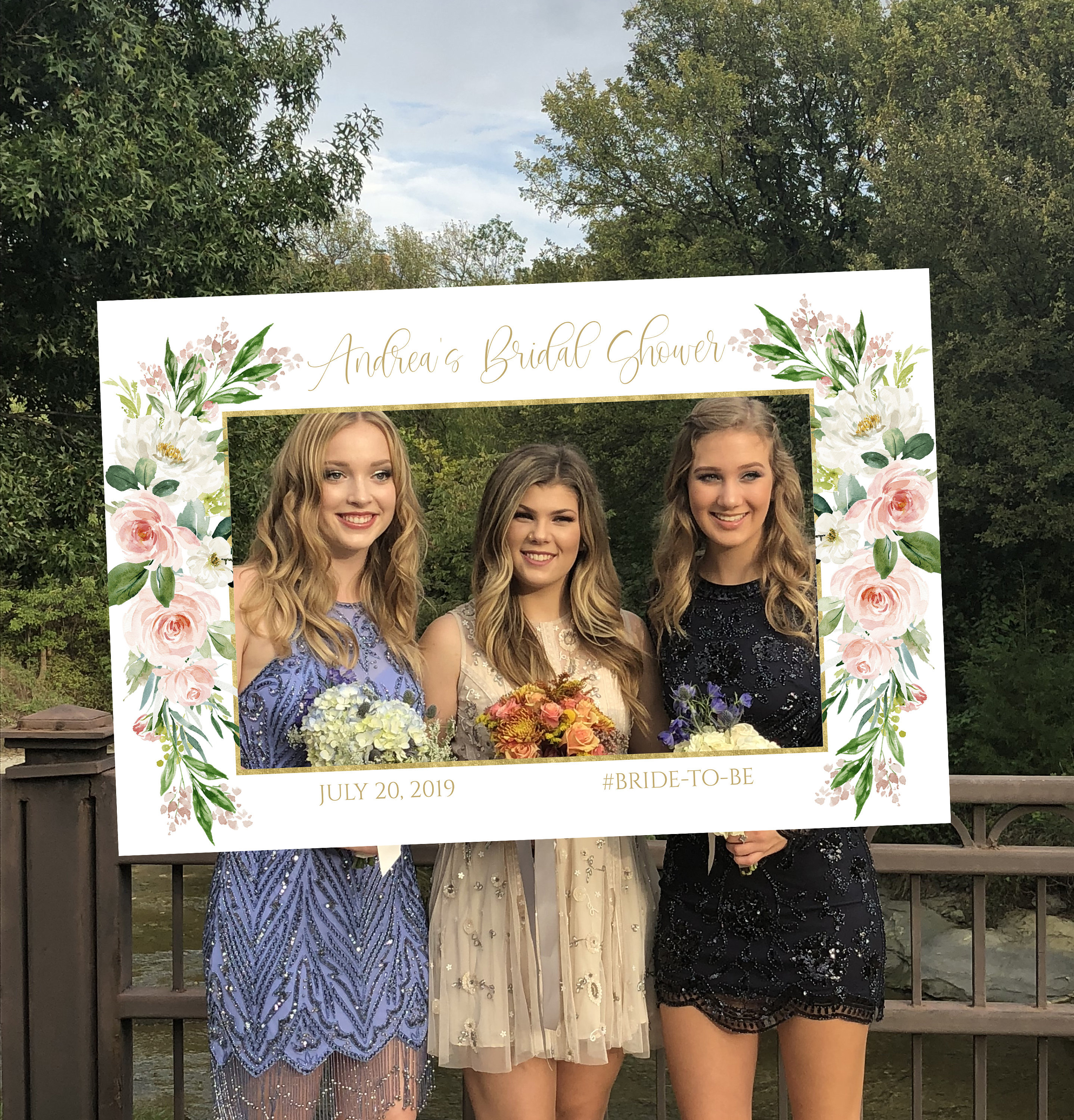 Photo Prop Frame Printable, Bridal Shower Photo Prop Frame Template ...