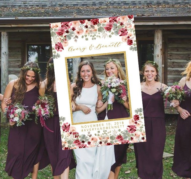 Photo Prop Frame Printable, Wedding Photo Prop Frame Template ...