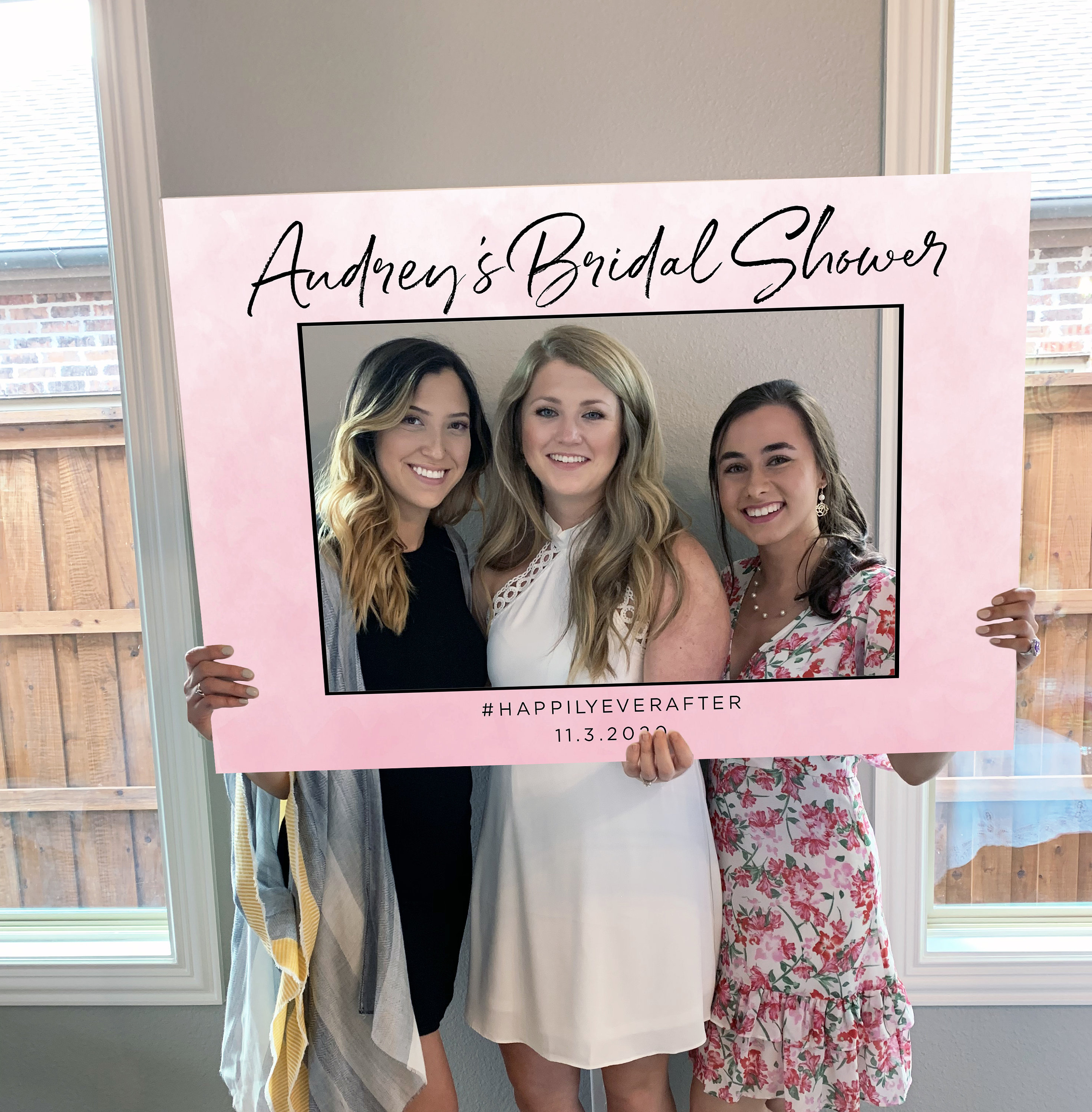 Photo Prop Frame Printable, Bridal Shower Photo Prop Frame Template ...