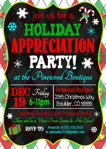 Holiday Client Appreciation Open House Invitation - Templett Shop