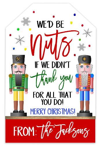 Christmas Nutcracker Gift Tags - Templett Shop