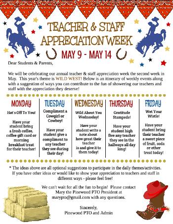 Western Theme Teacher Appreciation Staff Invitation Newsletter ...
