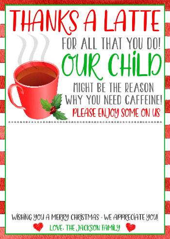 Christmas Coffee Gift Card Holder Our Child Might Be the Reason Why You ...