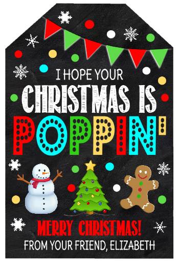 Christmas Pop It Gift Tags - Templett Shop
