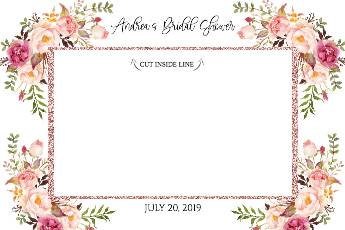 Photo Prop Frame Printable, Shower Photo Prop Frame Template Horizontal ...