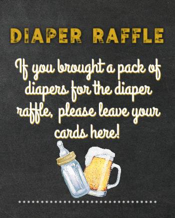 A Baby Is Brewing Diaper Raffle Instruction Sign Baby Shower Diaper ...