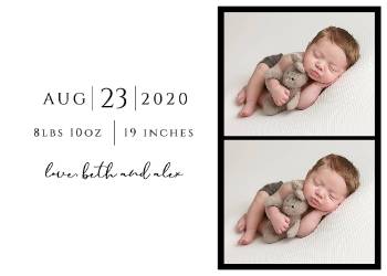 Printable Birth Announcement Modern New Baby Birth Announcement ...